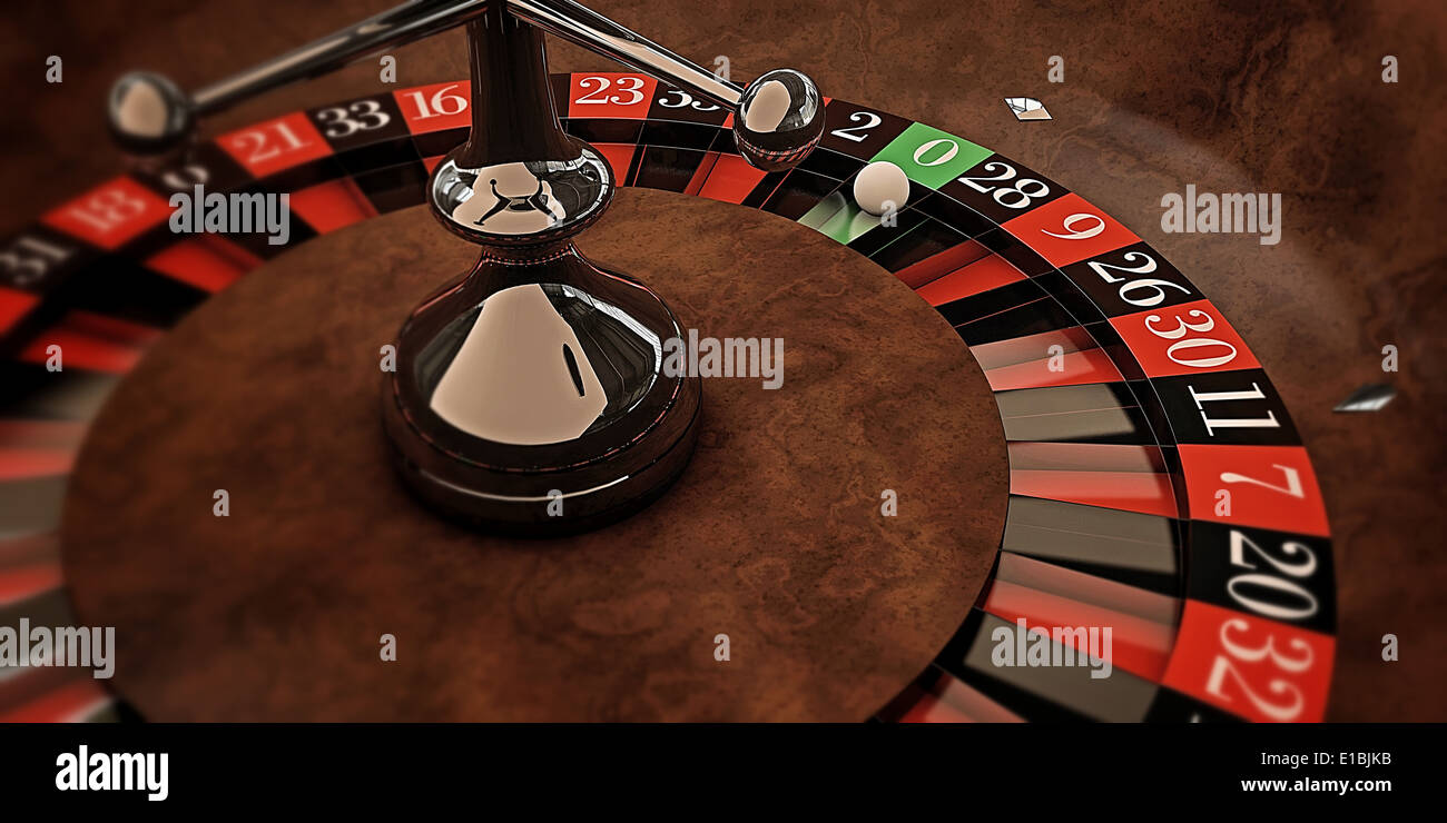 white ball on roulette wheel Stock Photo - Alamy