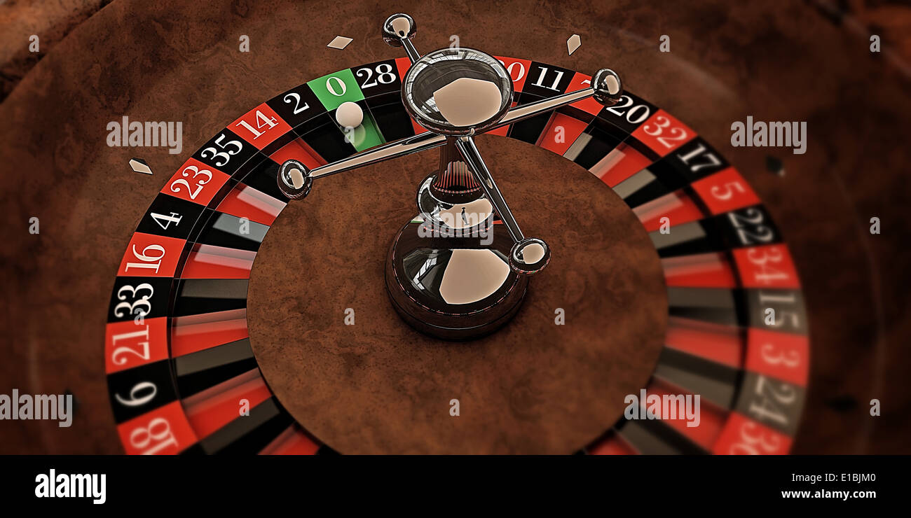 white ball on roulette wheel Stock Photo - Alamy