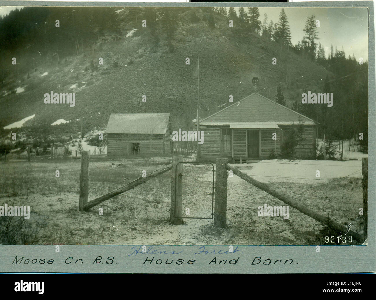 The historic Moose Creek Forest Service Ranger Station, located in ...