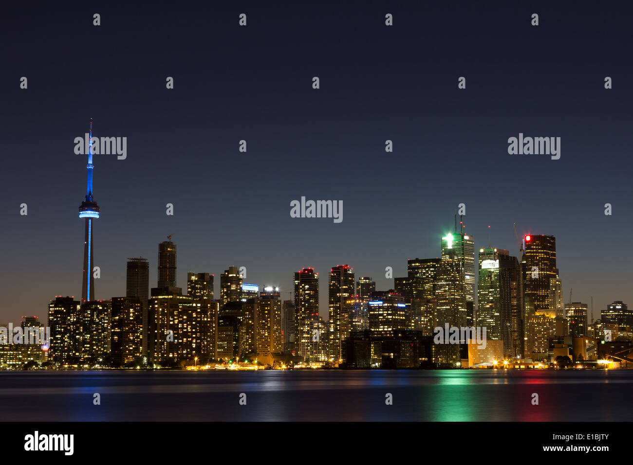 Toronto Skyline at Dusk with copy space on the right Stock Photo - Alamy