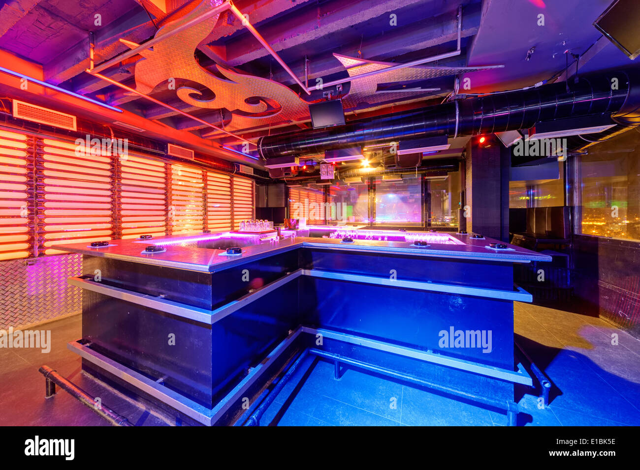 interior of night club with vivid colors Stock Photo - Alamy