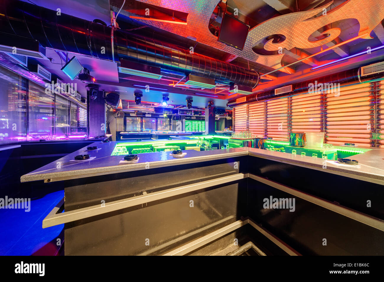 interior of night club with vivid colors Stock Photo - Alamy