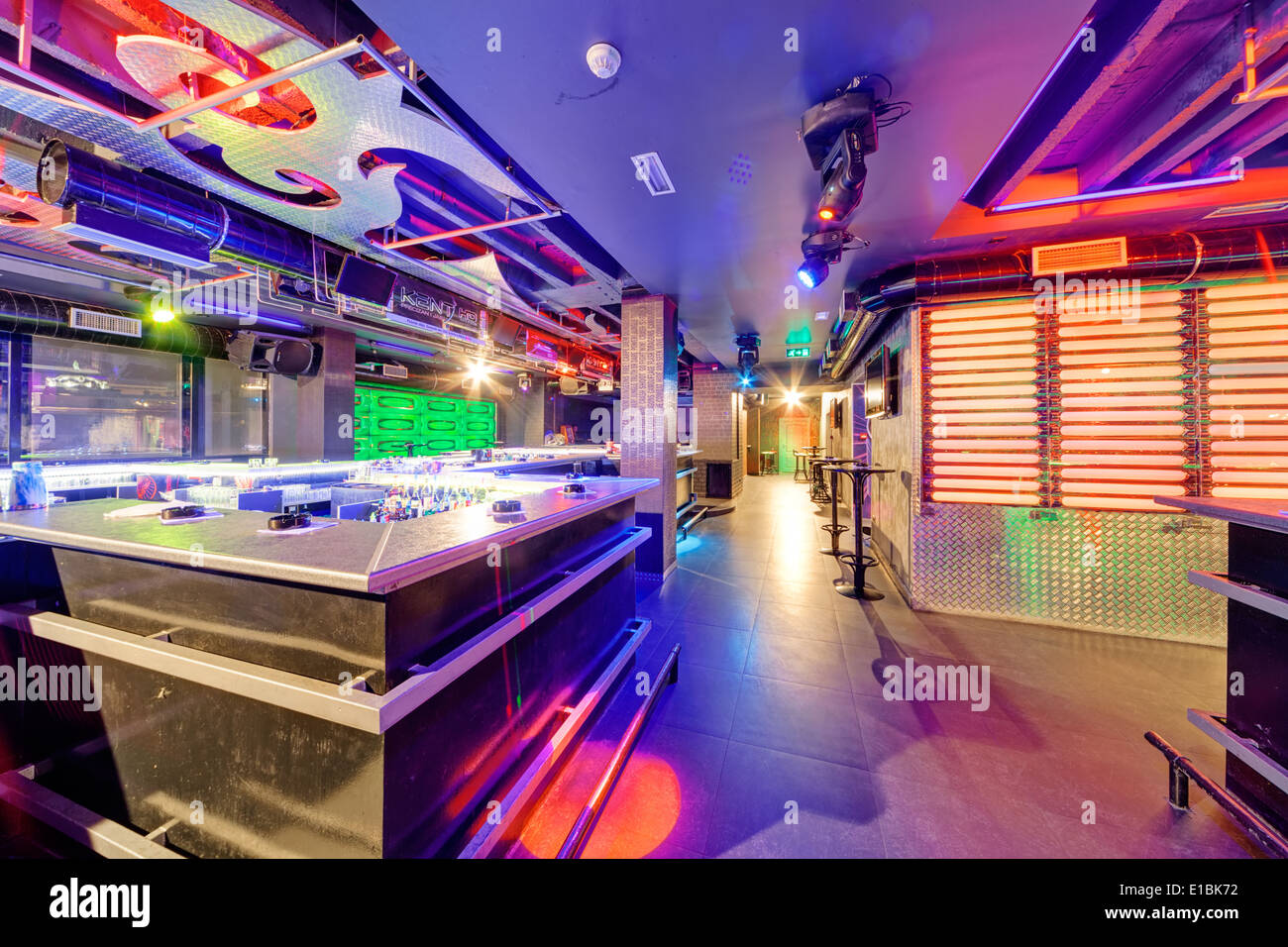 interior of night club with vivid colors Stock Photo - Alamy