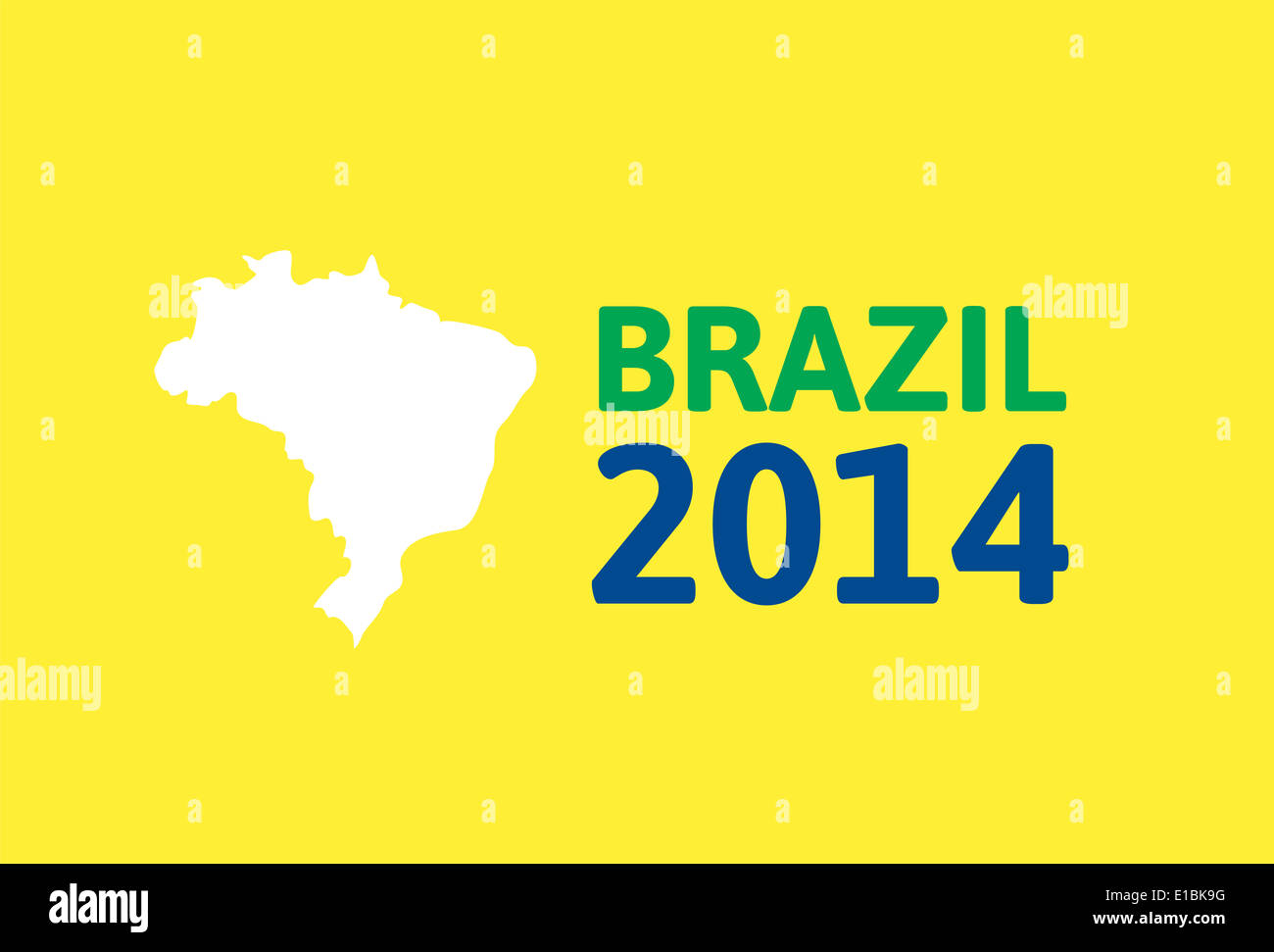 Flat simple Brazil map Stock Photo - Alamy