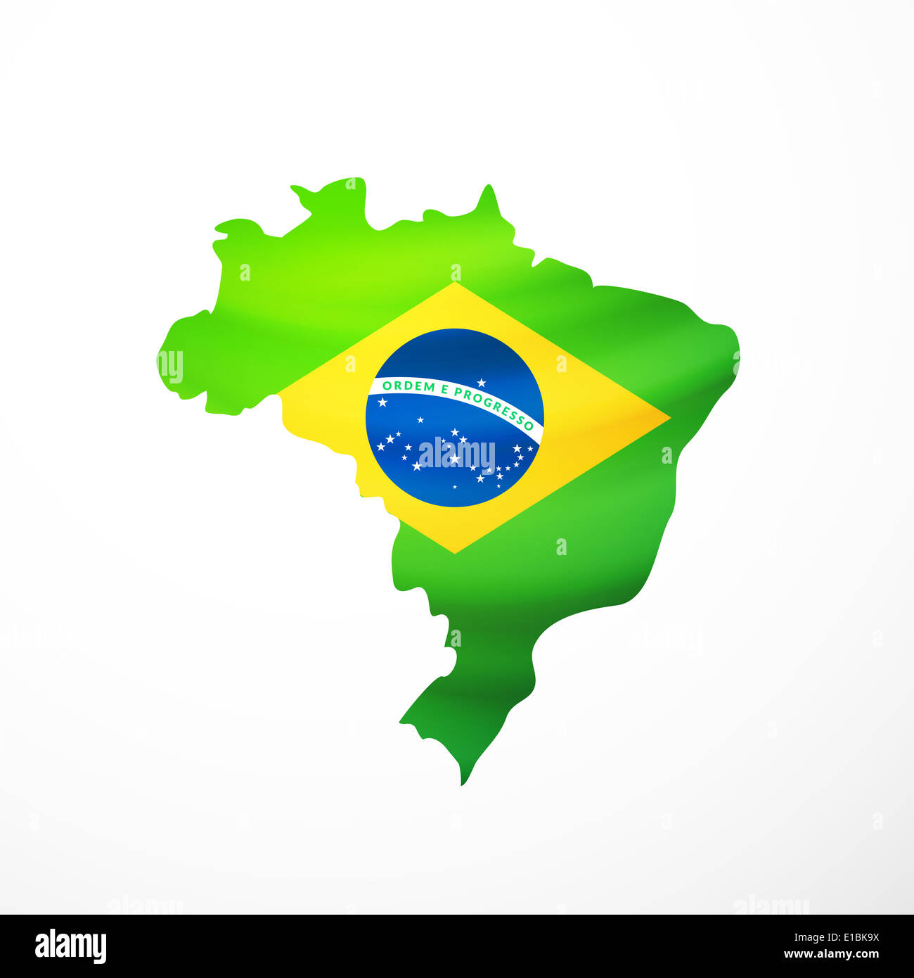 Vector flag maps of Brazil Stock Photo - Alamy