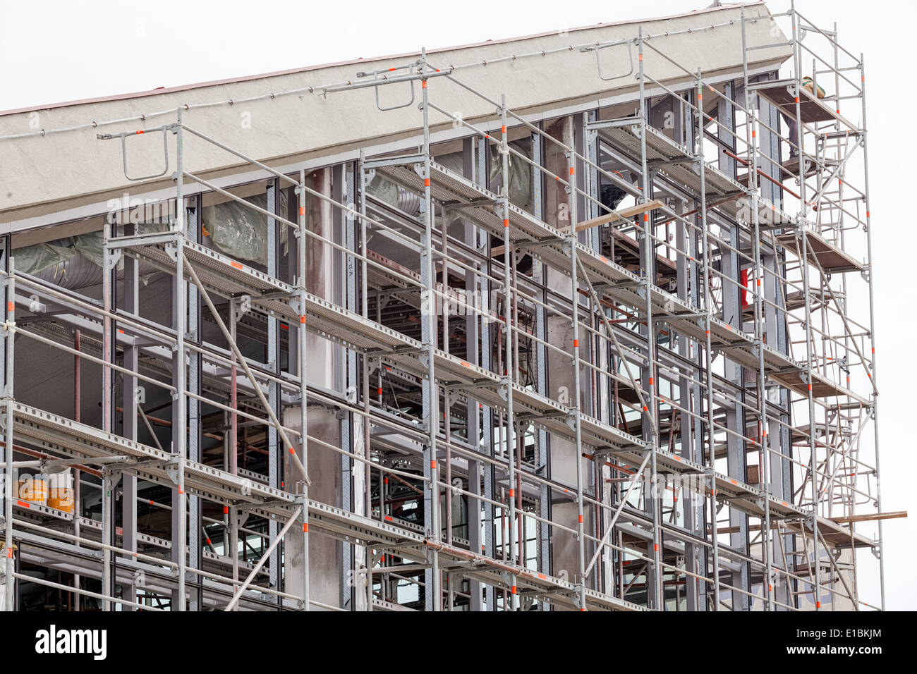 building construction with scaffolding Stock Photo - Alamy