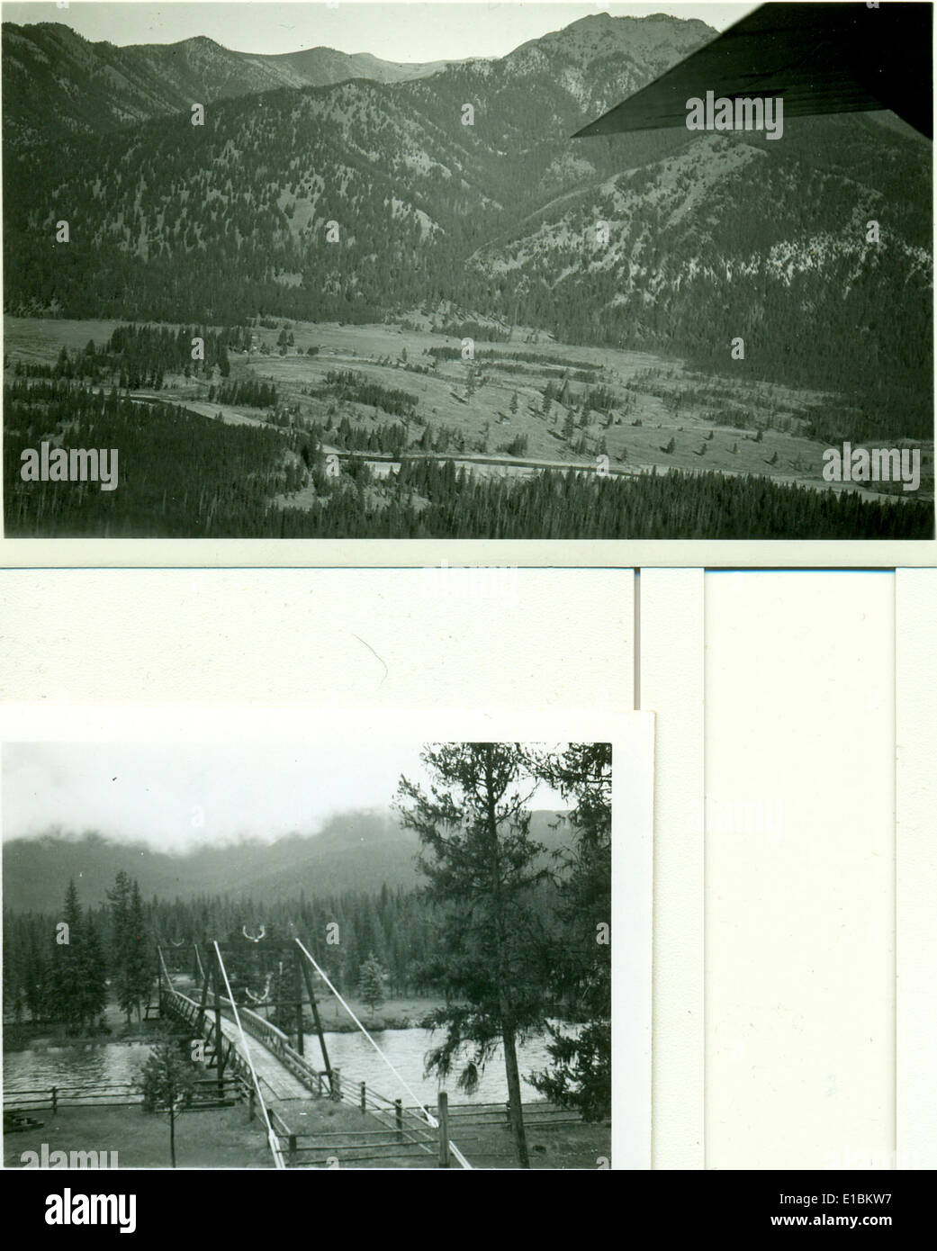 A view of Big Prairie and a bridge in Flathead National Forest, located ...