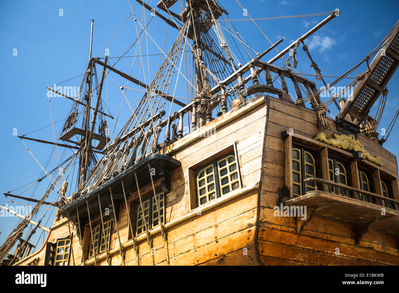 Body and mast of old sailing boat Stock Photo - Alamy