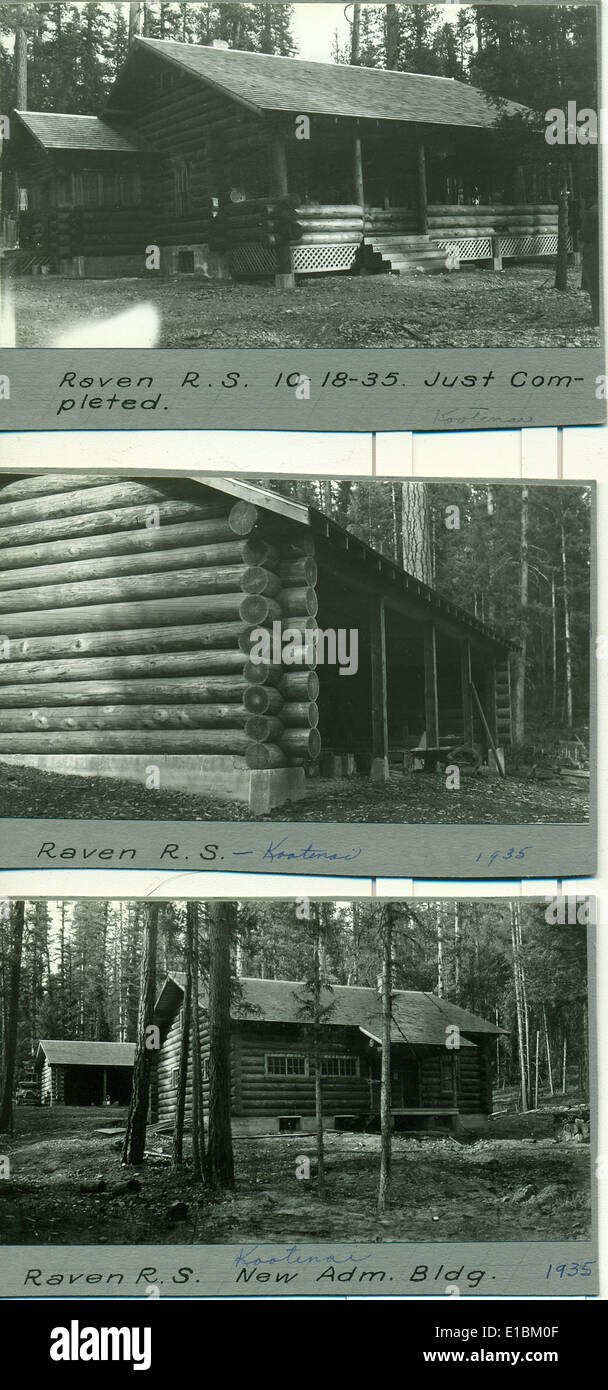 The Raven Ranger Station, built in 1935 in the Kootenai National Forest ...