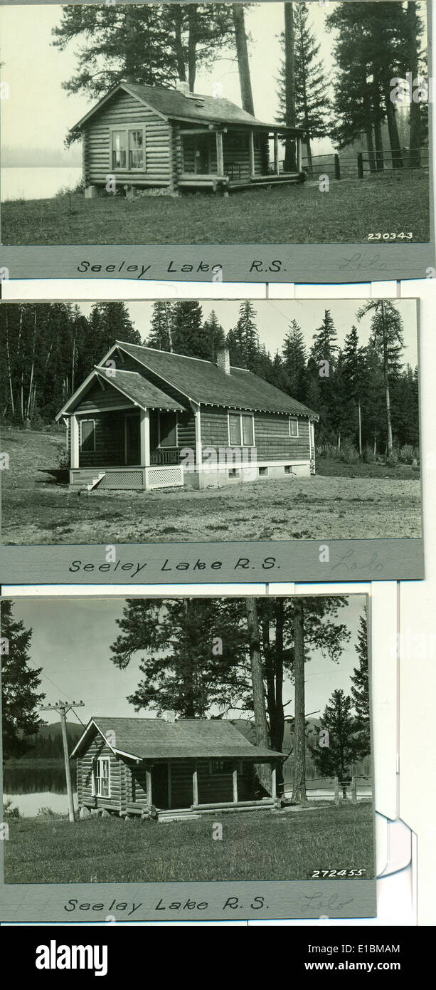 An undated image of buildings at Seeley Lake, showcasing structures ...