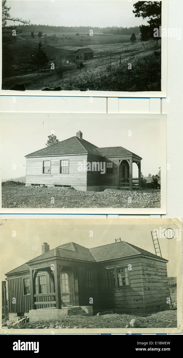 Big Fork barn, bunkhouse, admin 1937 Stock Photo - Alamy