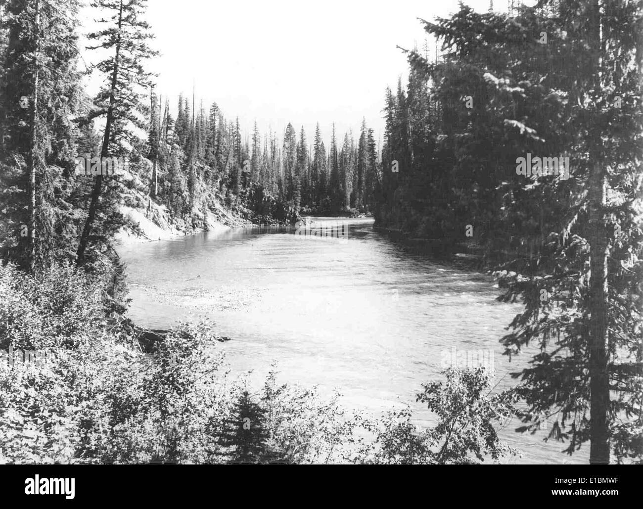 A historical photograph of a U.S. Forest Service ranger station ...