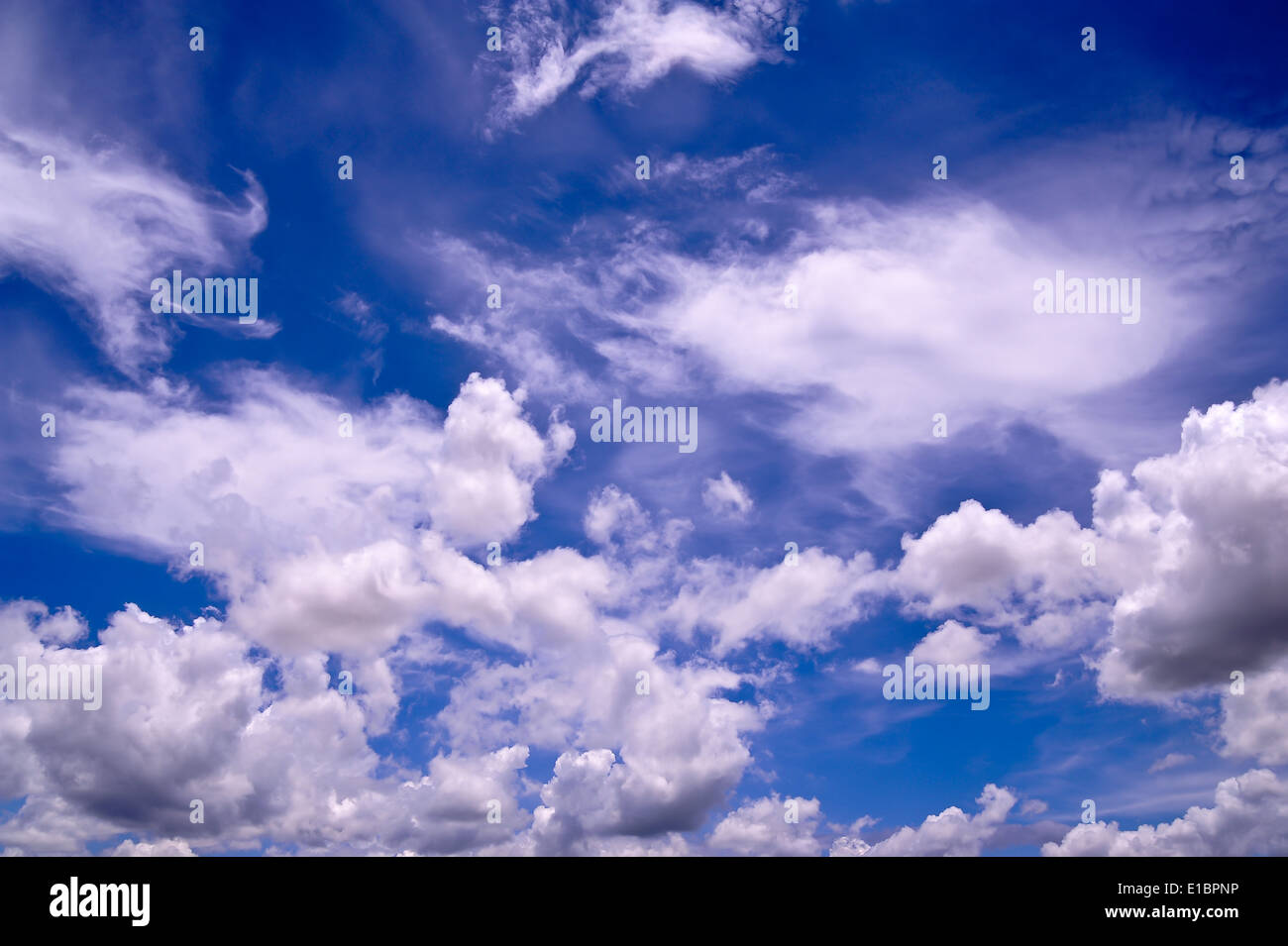 Blue sky with white cloud Stock Photo - Alamy