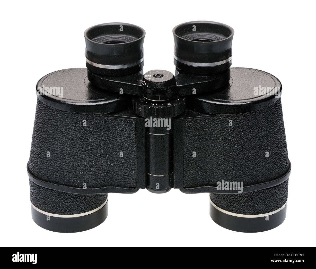 Black binoculars, side view, isolated on white background Stock Photo ...