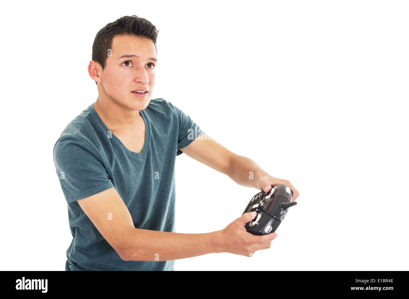 man with rc remote transmitter Stock Photo - Alamy