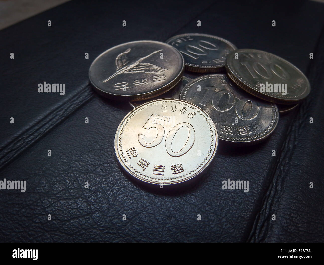 coins of korean won Stock Photo - Alamy