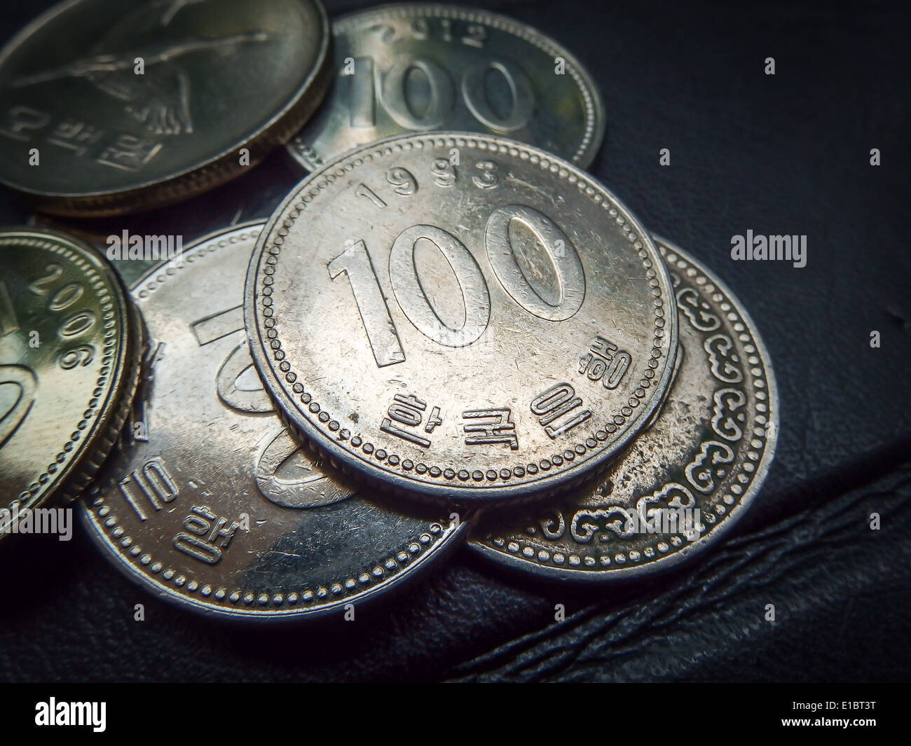 coins of korean won Stock Photo - Alamy
