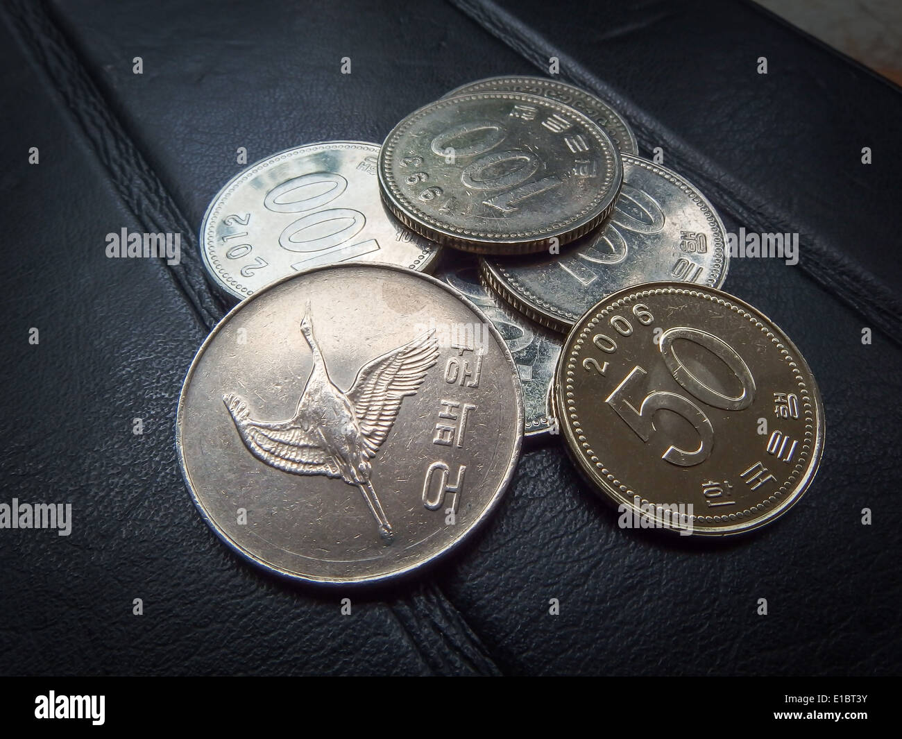 coins of korean won Stock Photo - Alamy