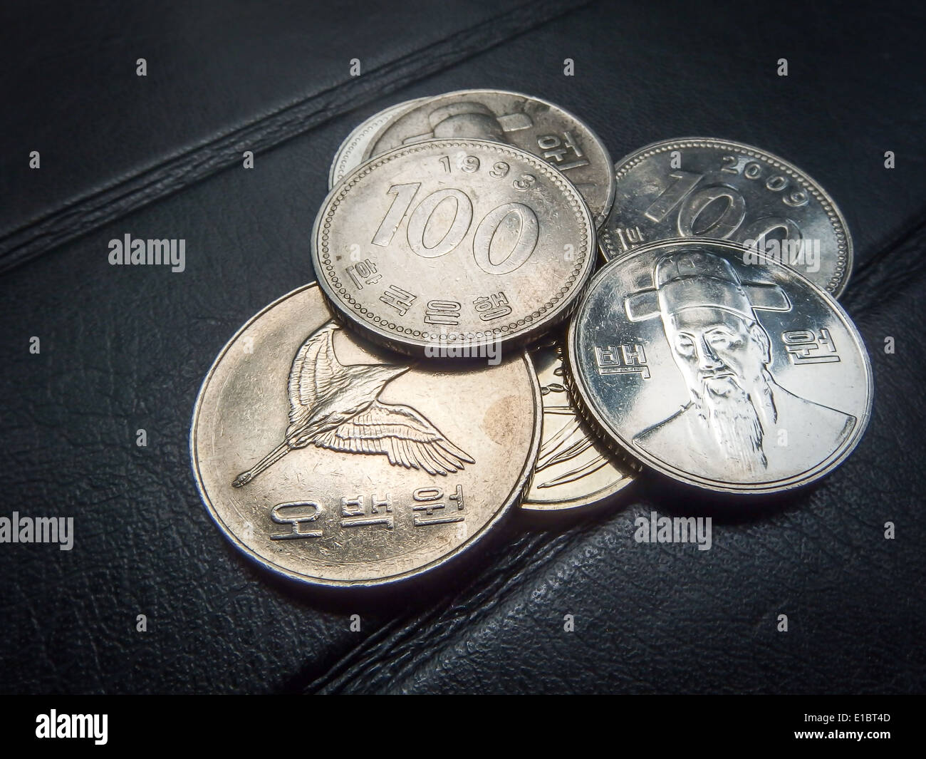 coins of korean won Stock Photo - Alamy