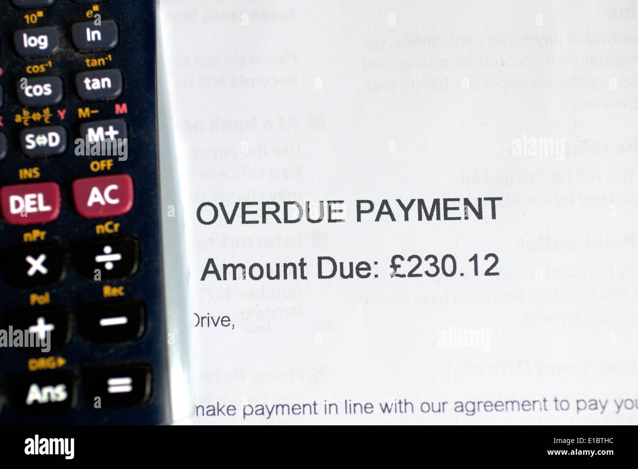 Overdue payment hi-res stock photography and images - Alamy