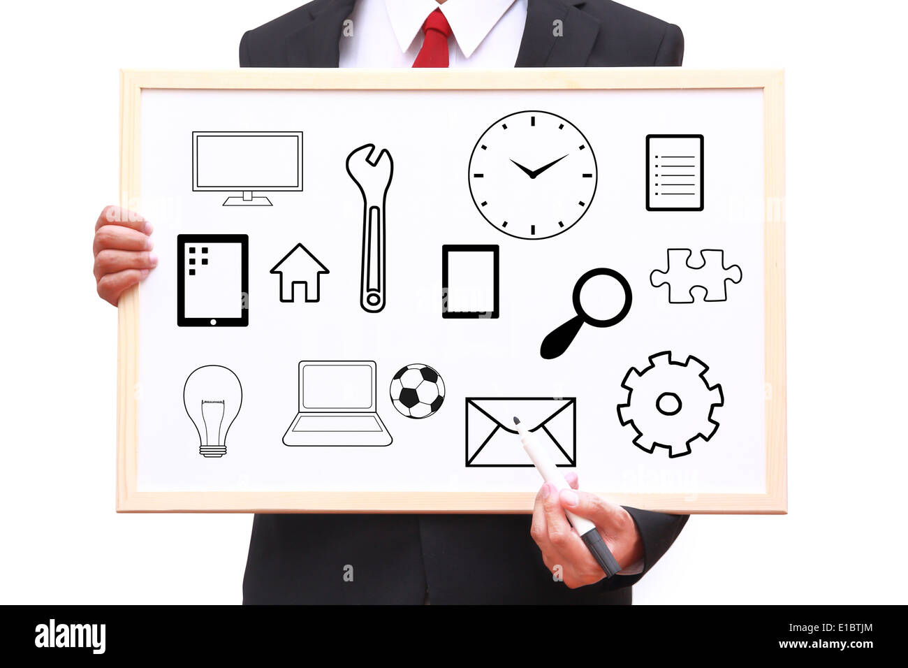 business management lifestyle daily excess stuff concept shown by man ...