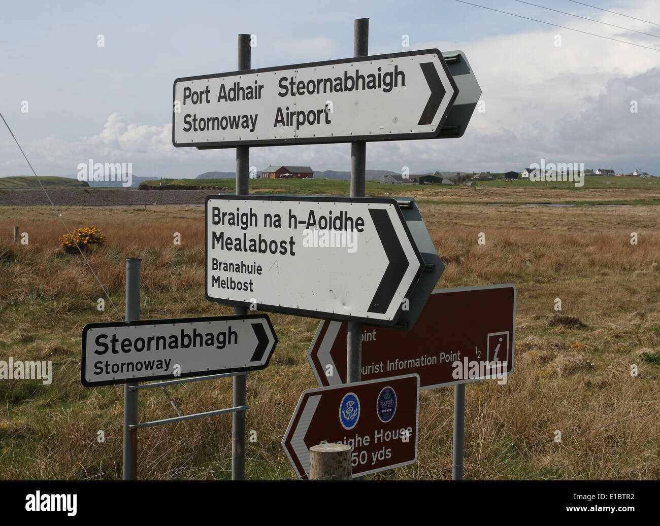 Stornoway airport sign hi-res stock photography and images - Alamy