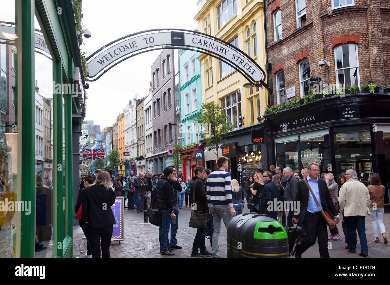 Carnaby Street in London - Soho - UK Stock Photo - Alamy