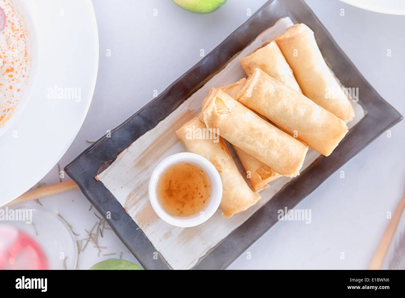 Crispy thai spring rolls hi-res stock photography and images - Alamy
