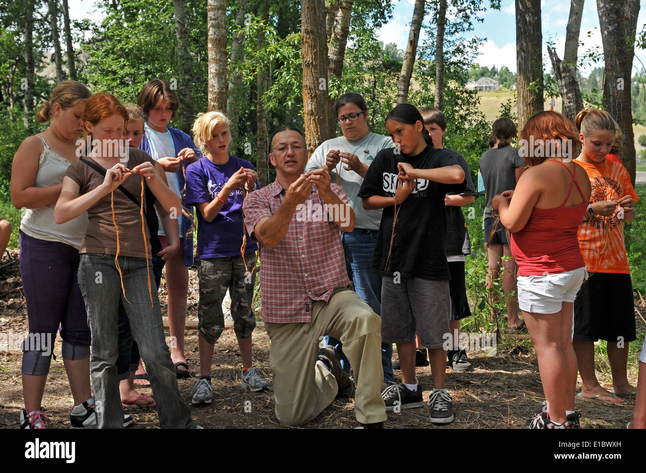 Native american clothing tree bark hi-res stock photography and images ...