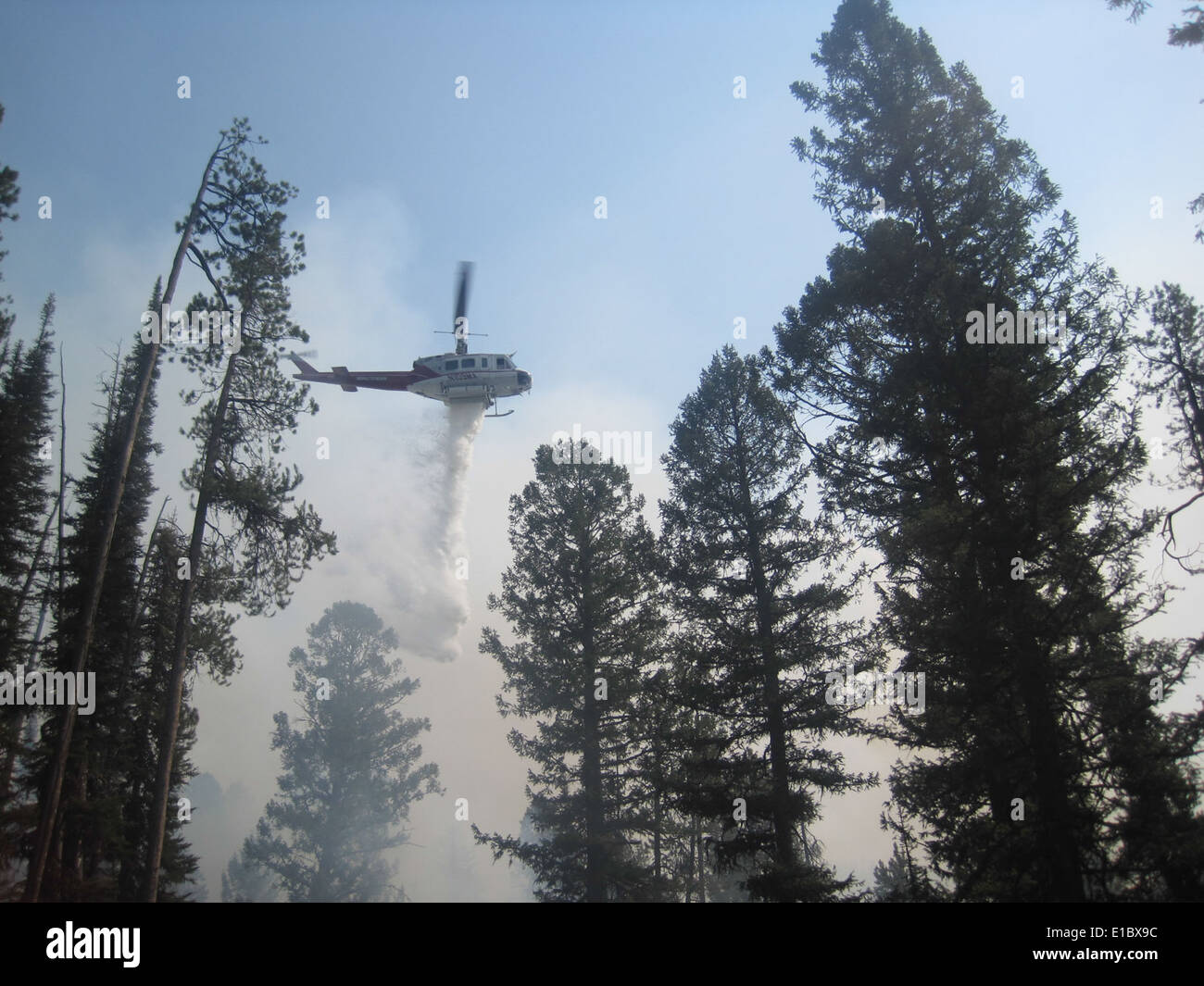 A water drop performed during the 2011 41 Complex Fire in the ...