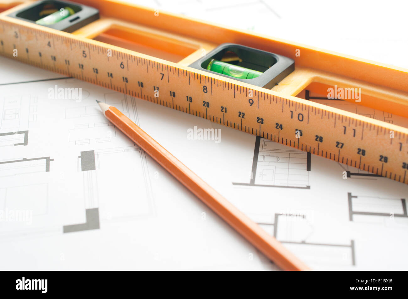 Home construction level pencil hi-res stock photography and images - Alamy