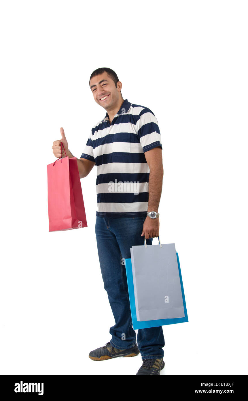 Young Arab man shopping Stock Photo - Alamy