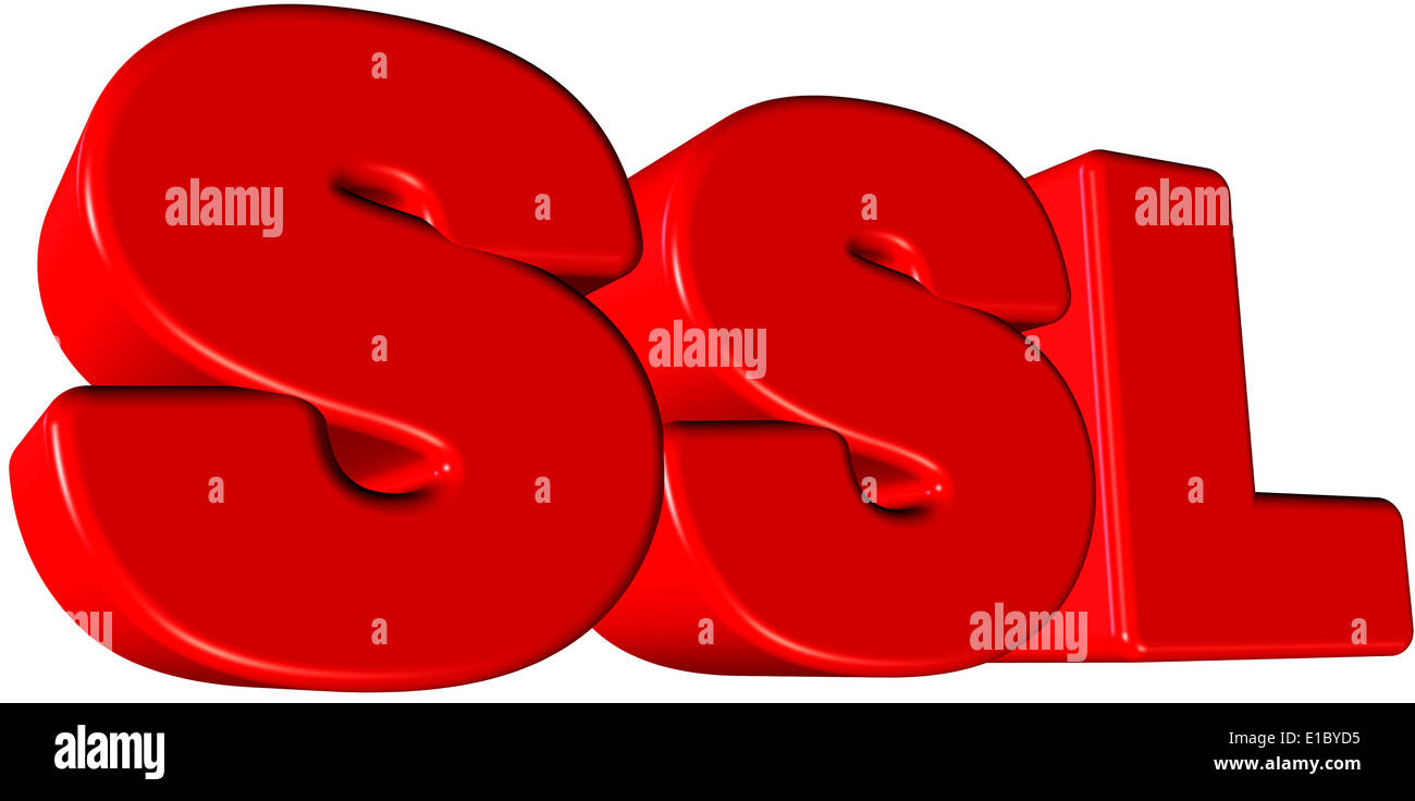 3D SSL text isolated on white Stock Photo - Alamy