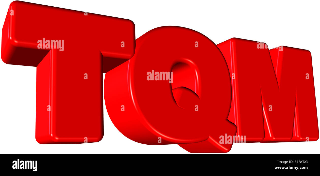 Total quality management - 3D text isolated on white Stock Photo - Alamy