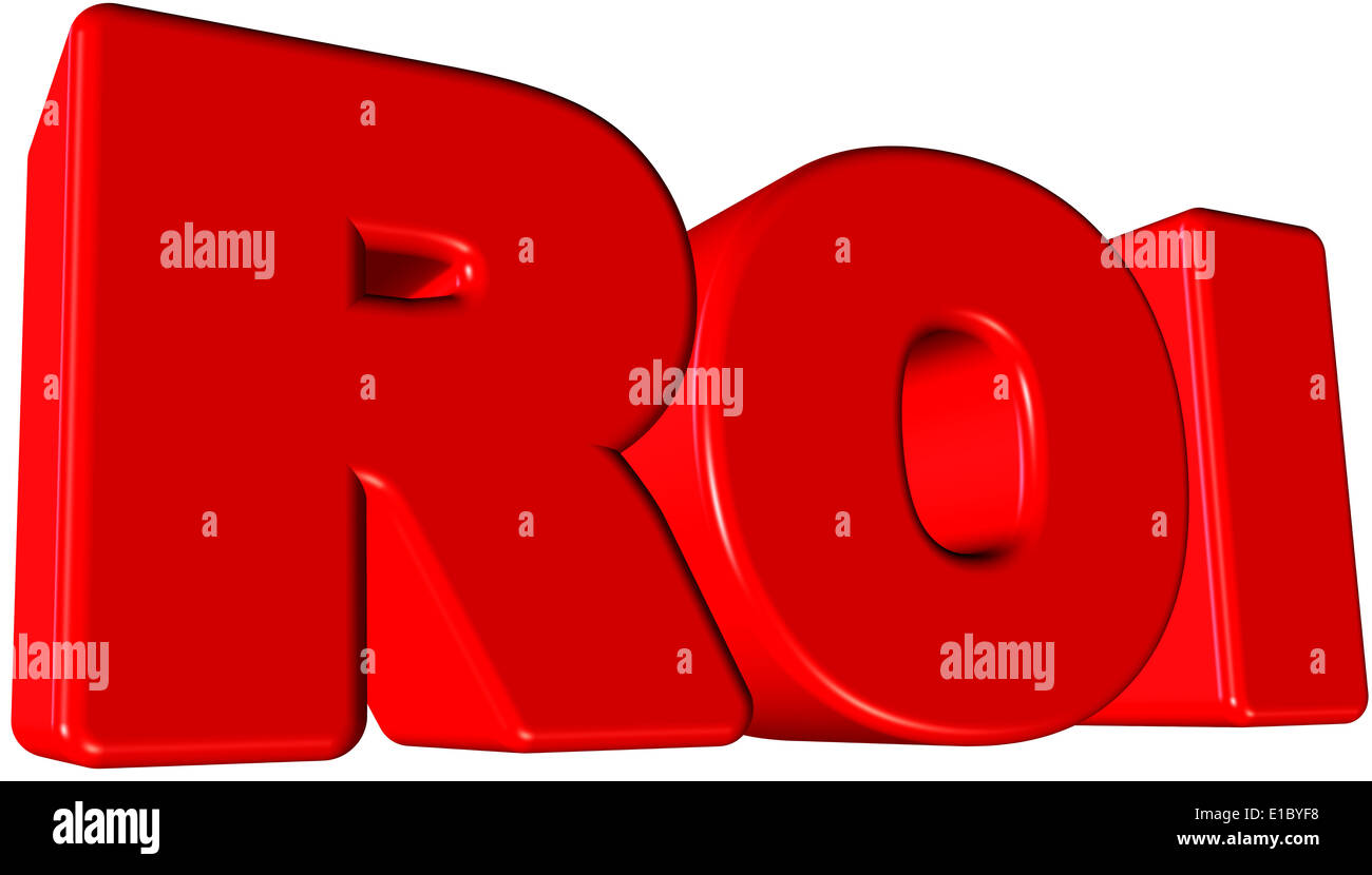 3D ROI text isolated on white Stock Photo - Alamy