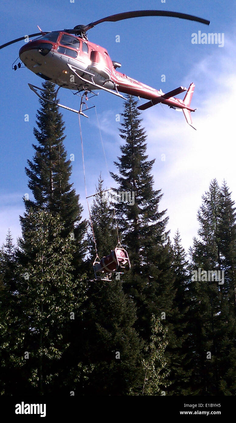 Helitorch firefighting techniques are used in the Flathead National ...