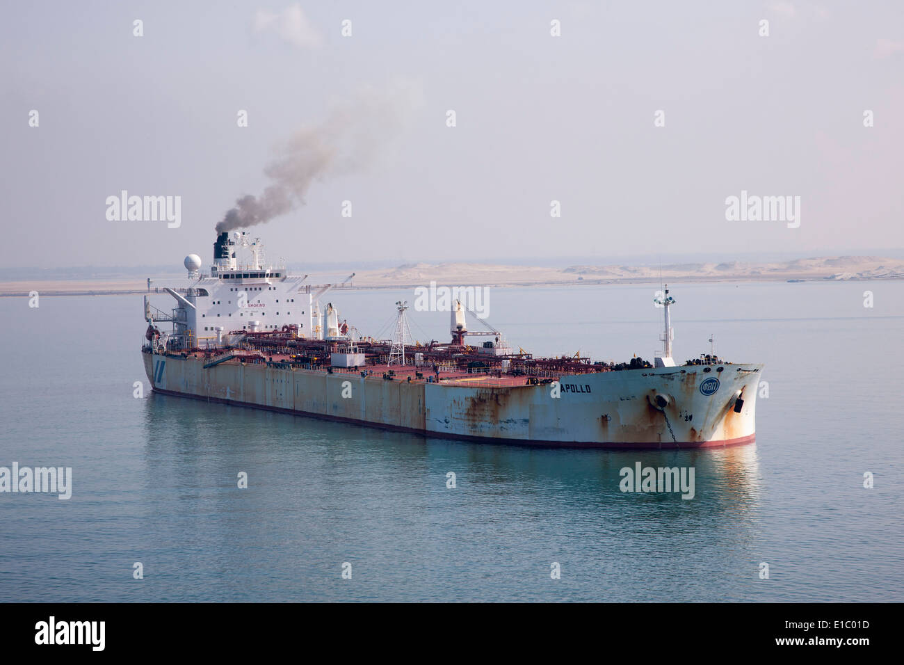APOLLO (Oil/chemical tanker in the Suez Canal Egypt Stock Photo - Alamy