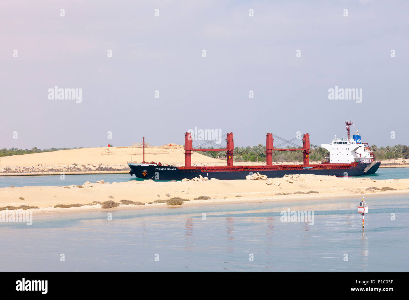 Commercial shipping on the Suez Canal Egypt Stock Photo - Alamy