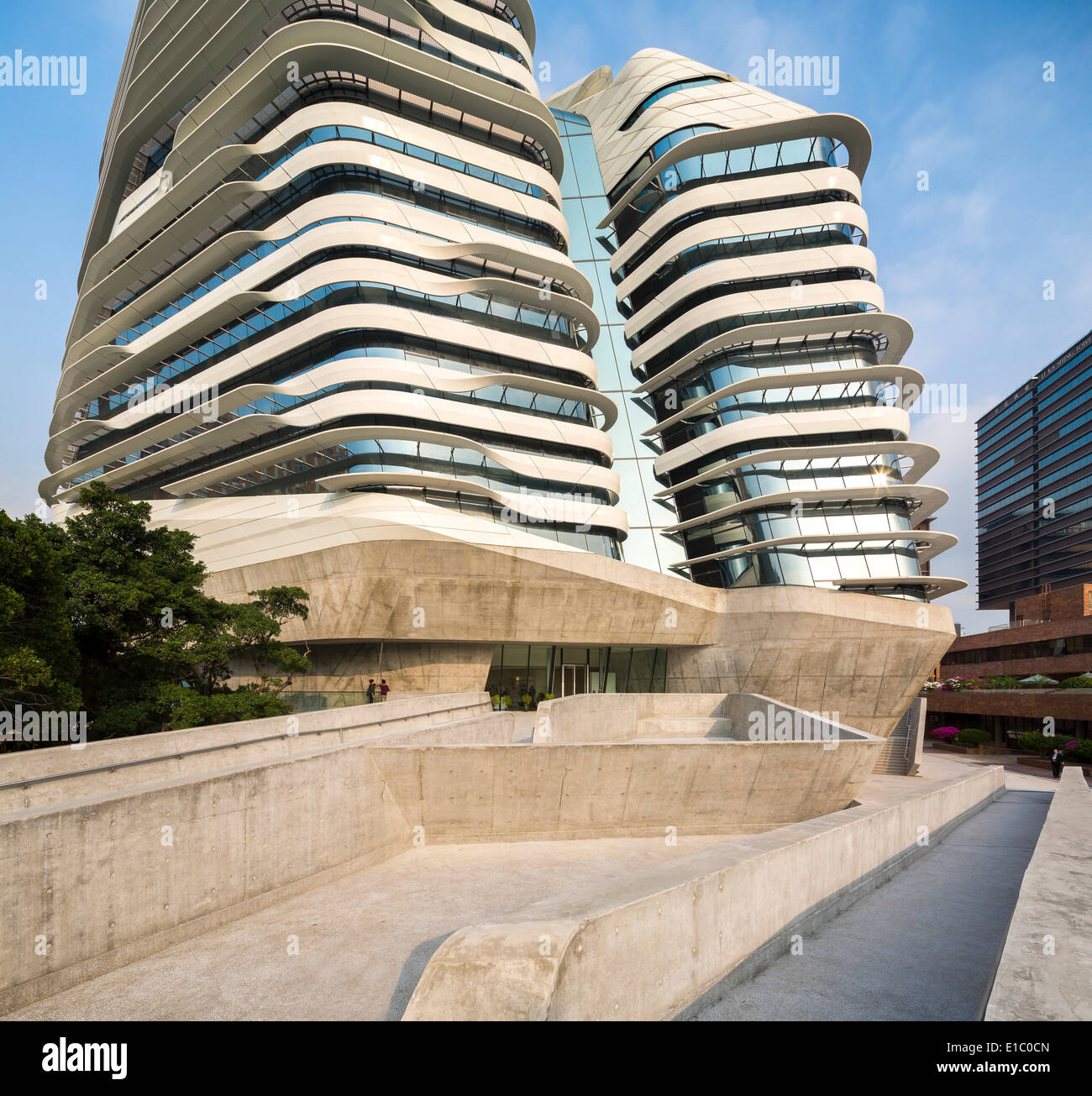 Jockey Club Innovation Tower, Hong Kong, China. Architect: Zaha Hadid ...