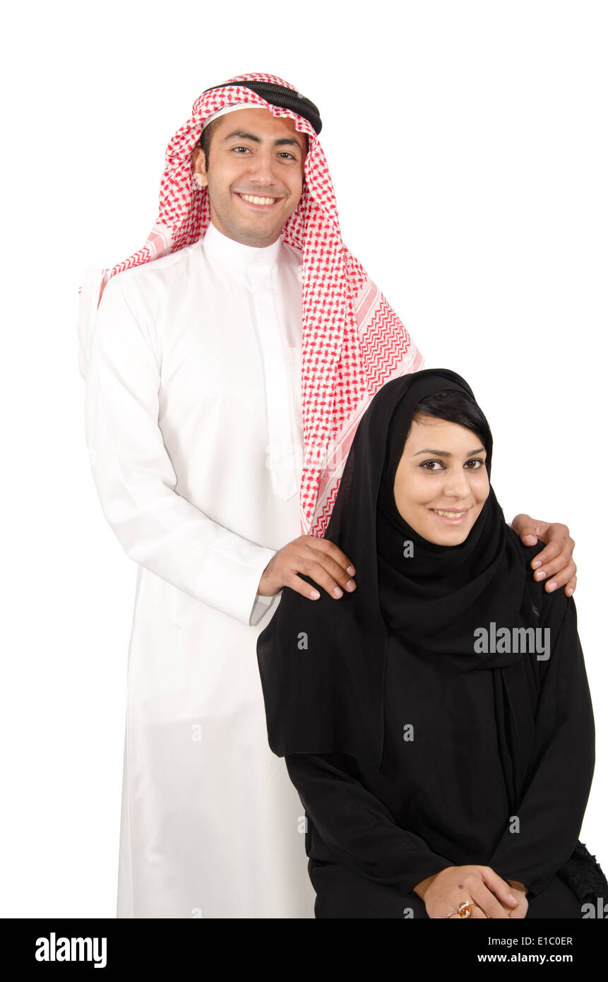 Middle Eastern Arab Couple Traditional Dress High Resolution Stock ...