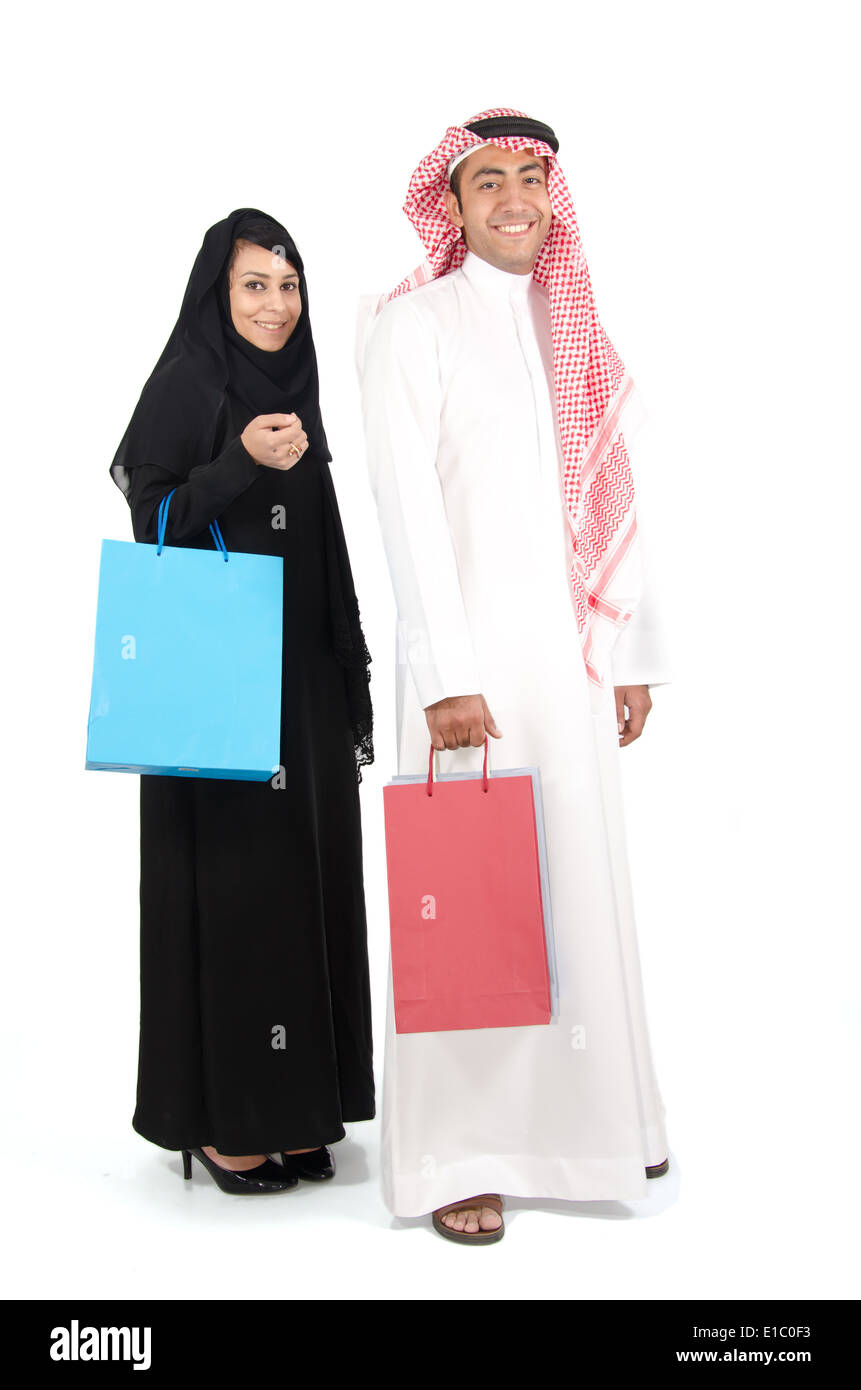 Arab couple shopping Stock Photo - Alamy