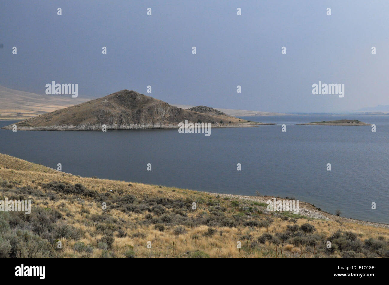 The Clark Canyon Reservoir in Montana provides water storage and ...
