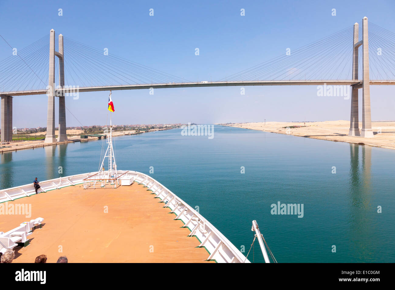 Mubarak peace bridge suez canal hi-res stock photography and images - Alamy