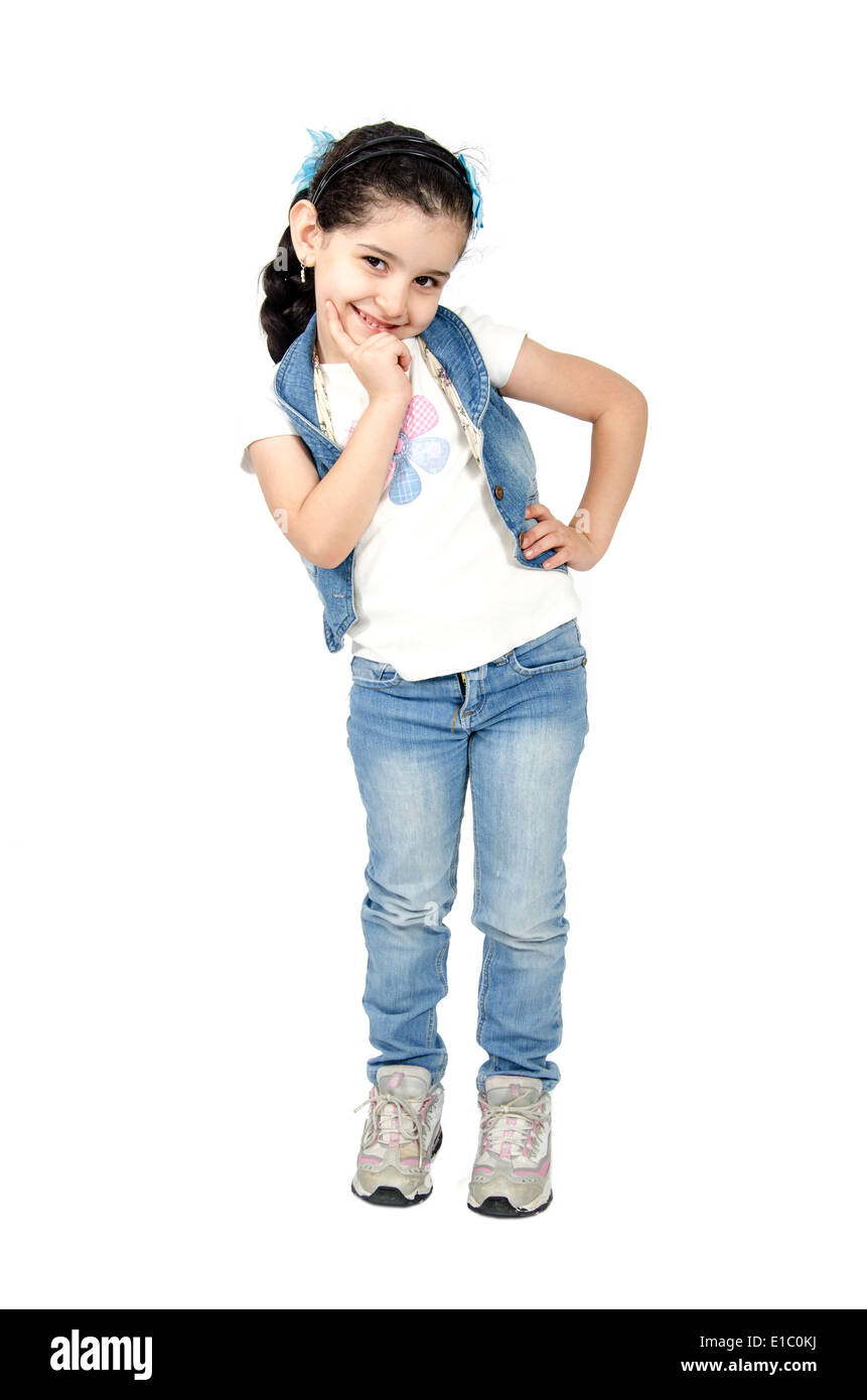 Arab Children play on white background Stock Photo - Alamy