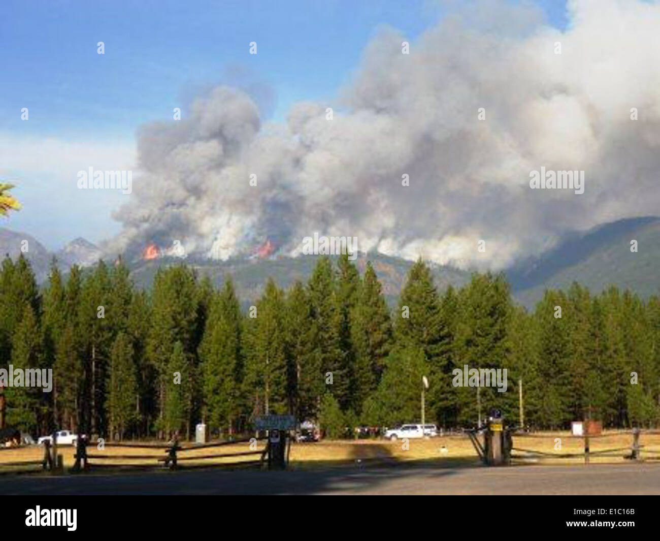 A fire event at Condon Mountain, involving wildfire management efforts ...