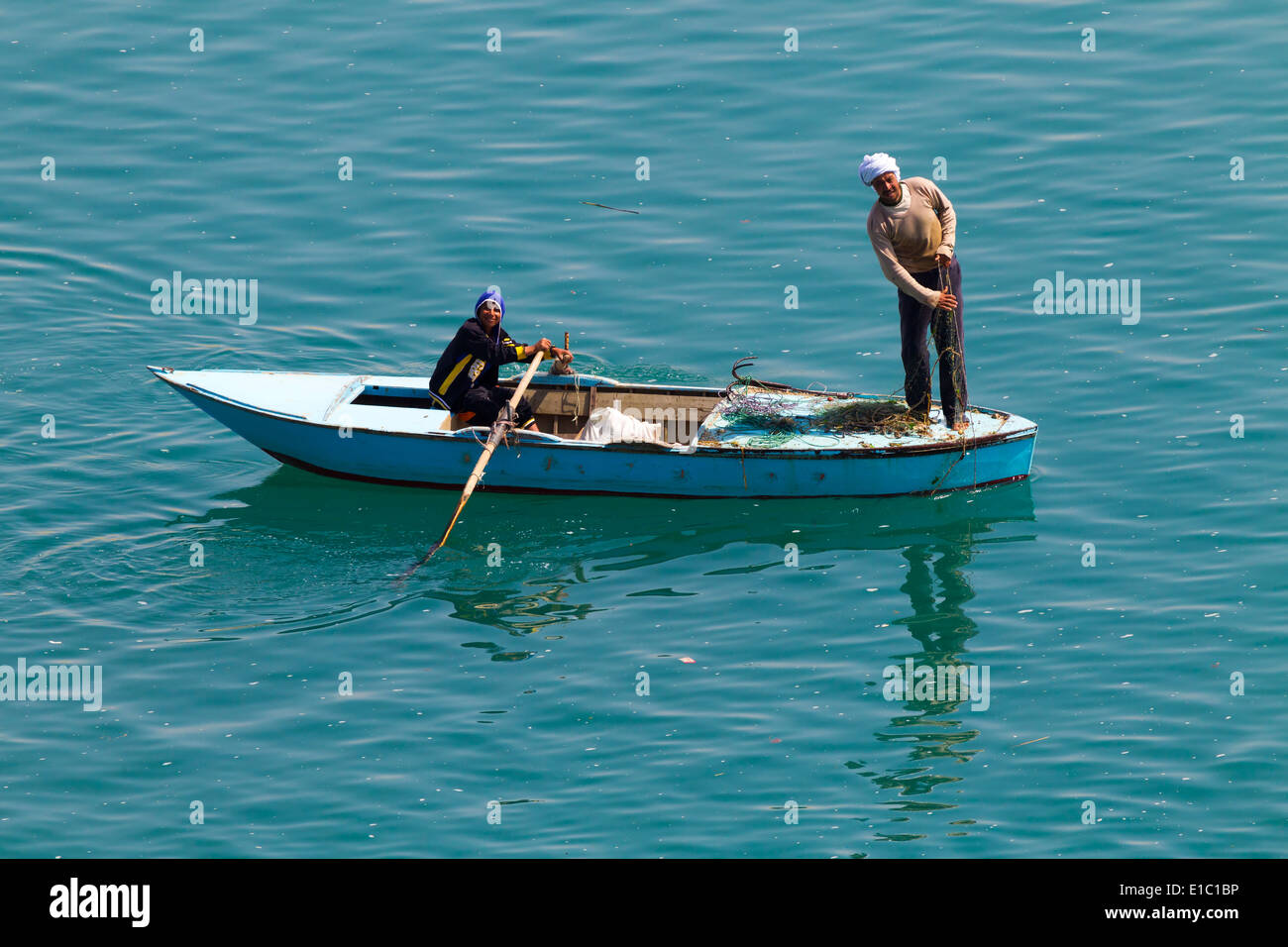 Fisherman on the Suez Canal Egypt Stock Photo - Alamy
