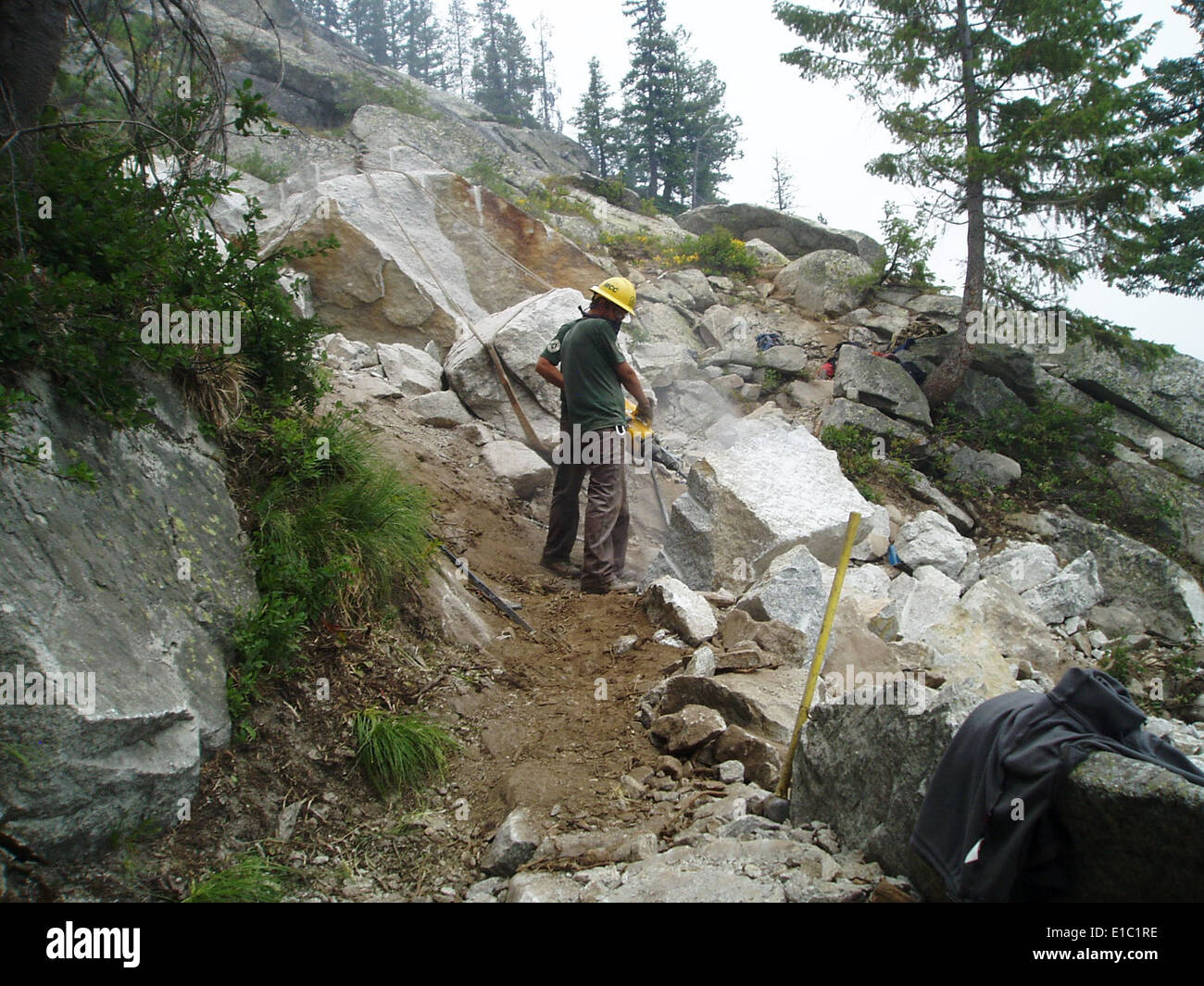 Breaking up rocks Stock Photo - Alamy