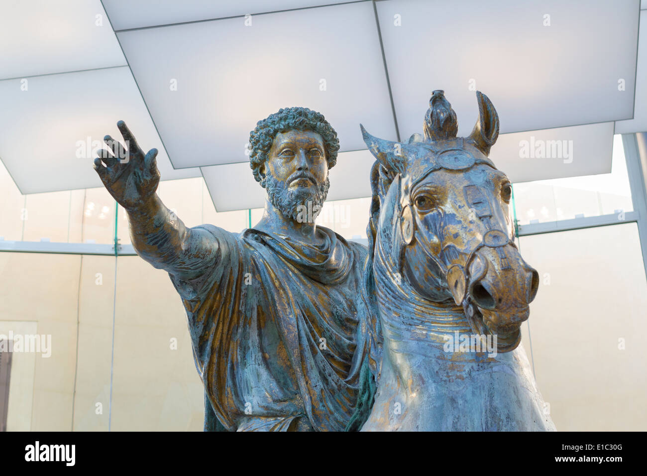 Equestrian statue of Marcus Aurelius, Capitoline museums, Rome, Italy ...