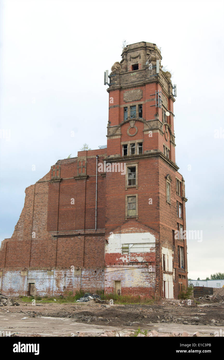 Remains of old cotton mill in Bamber Bridge,Preston Stock Photo - Alamy
