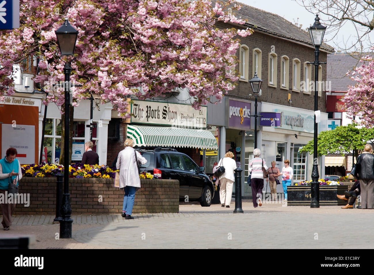 Poulton town centre in the spring Stock Photo - Alamy
